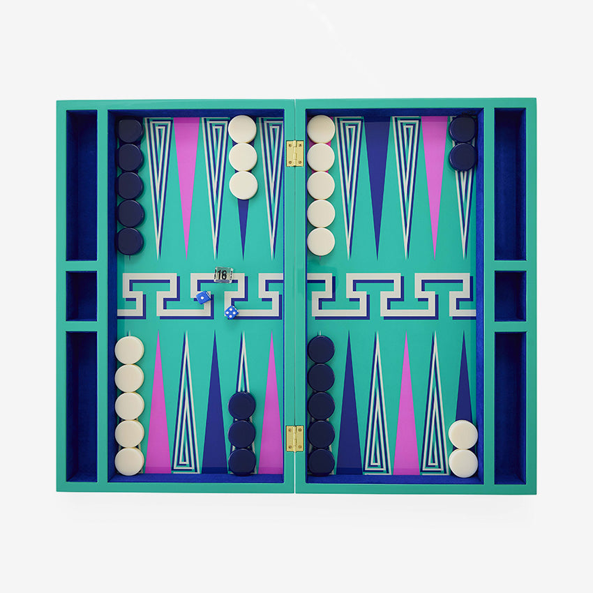 Jonathan Adler | Labyrinth Backgammon Set - Green – Maison Lipari