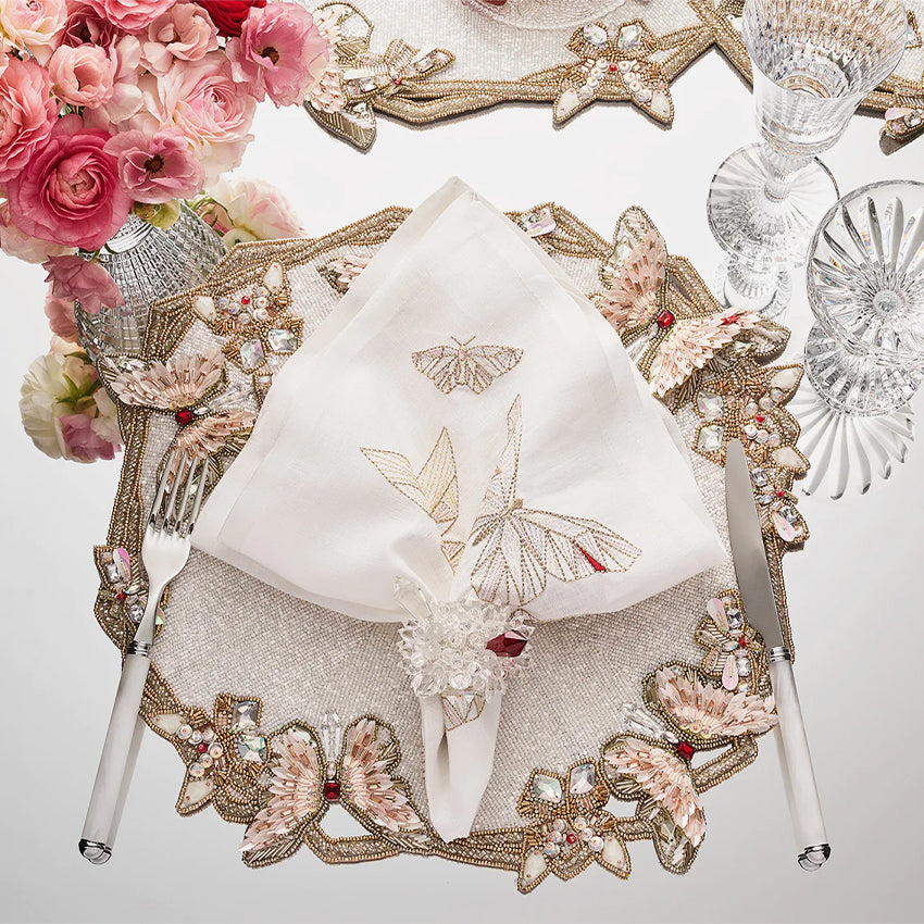 Baccarat X Kim Seybert | Diamant Butterflies Napkin - Set of 4 – Maison ...